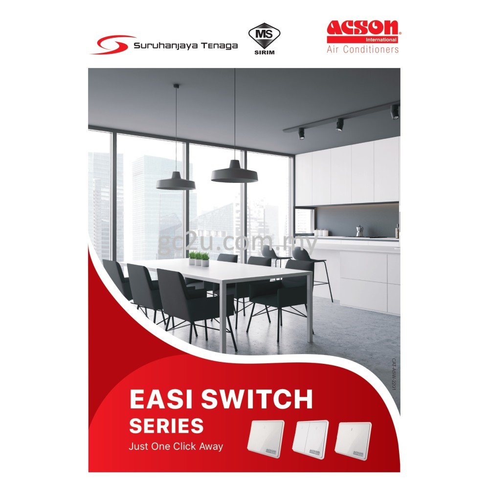 EASI SWITCH ACSON AS011 1 GANG 1 WAY 16AX 250V