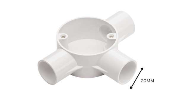 BOX PVC THREE WAY 20MM