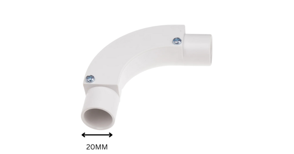 LONG BEND PVC (20MM) WHITE