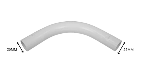 LONG BEND PVC (25MM) WHITE