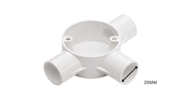 BOX PVC THREE WAY (25MM)