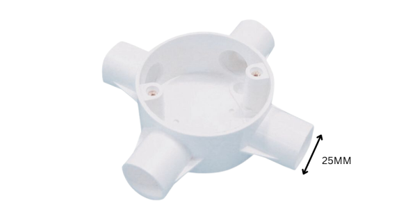 BOX PVC FOUR WAY (25MM)
