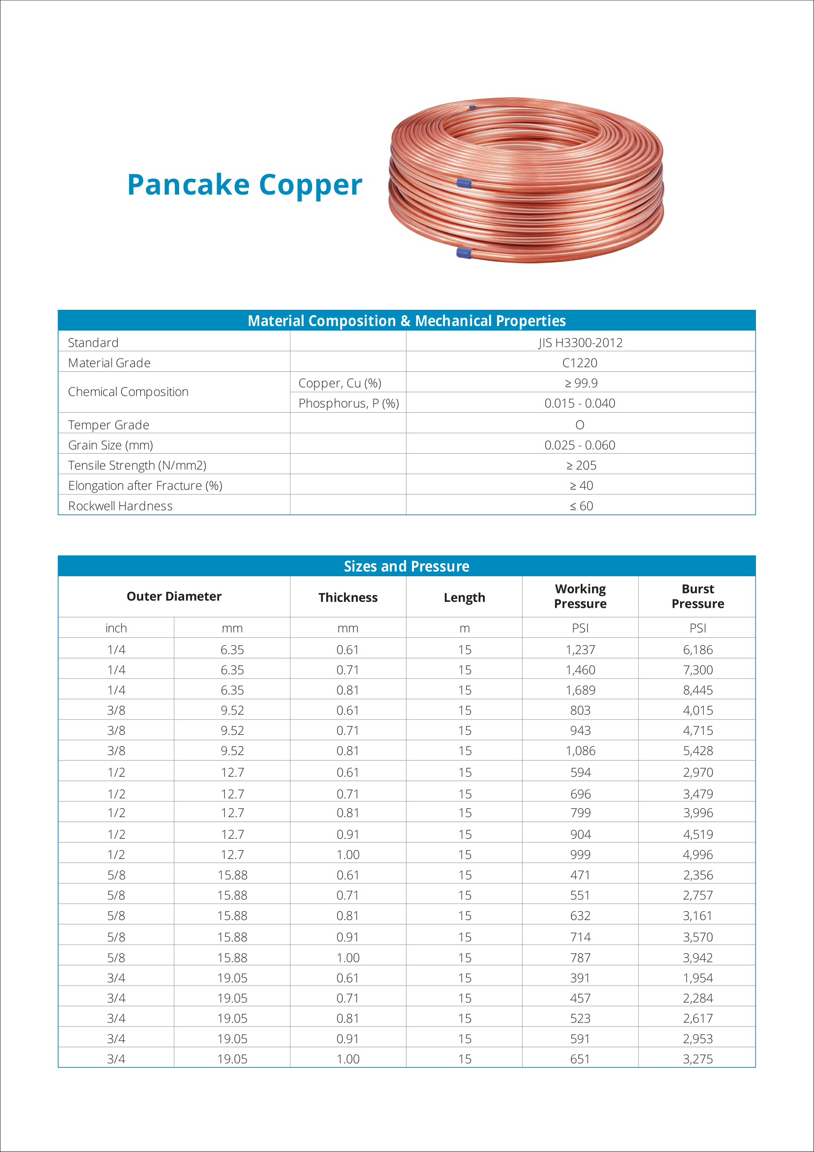 COPPER TUBE 3/8" DEWPOINT
