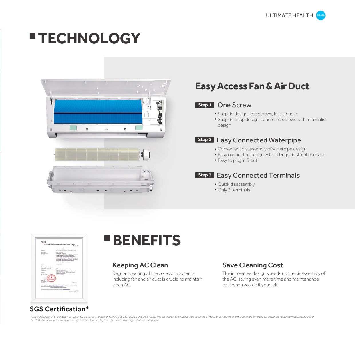 HAIER WALL MOUNTED INVERTER UV COOL R32 AIR CONDITIONER
