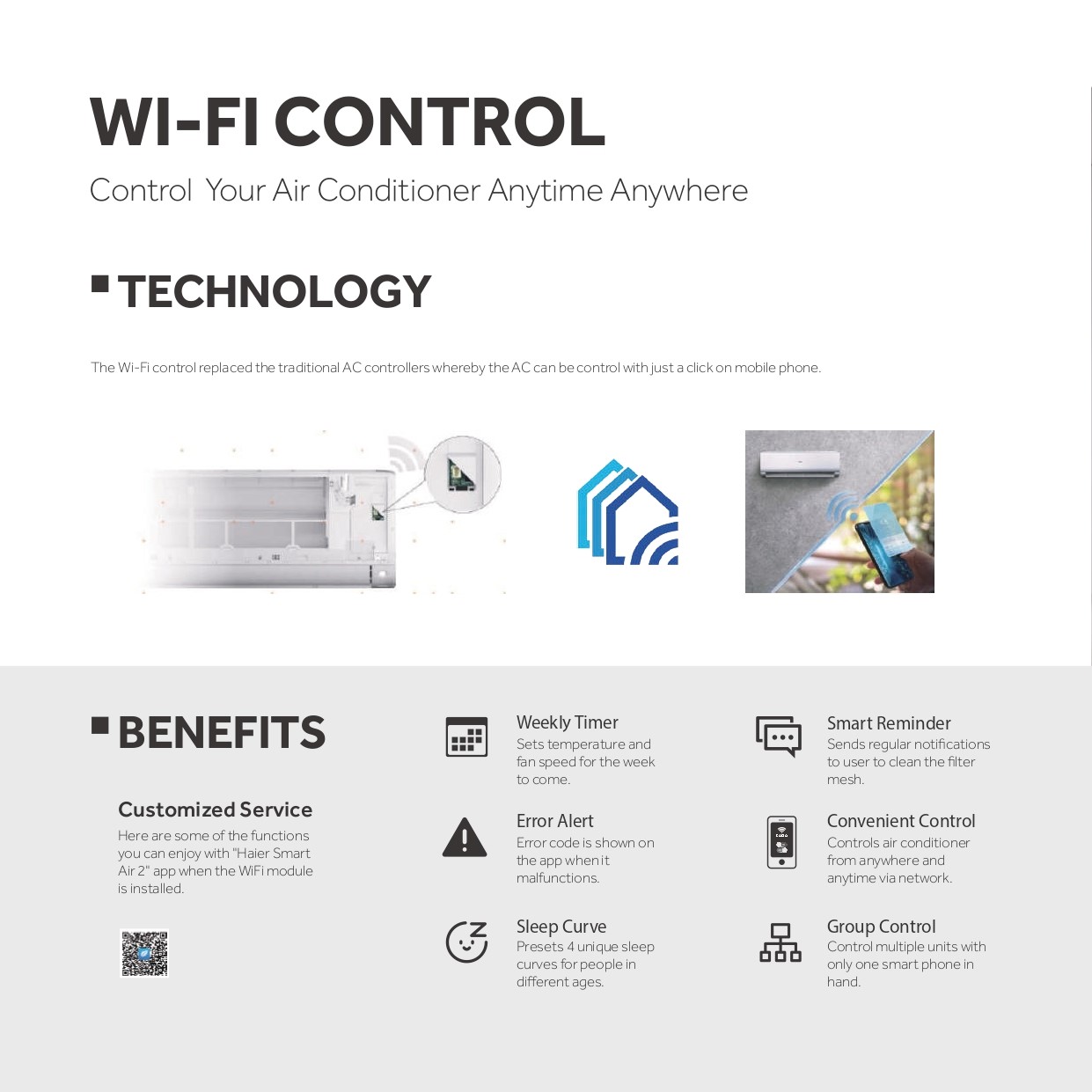 HAIER WALL MOUNTED INVERTER UV COOL R32 AIR CONDITIONER